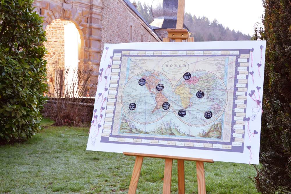 DIY Sitzplan für Ihre Hochzeit: Für Weltenbummler | ERREN Onlineshop