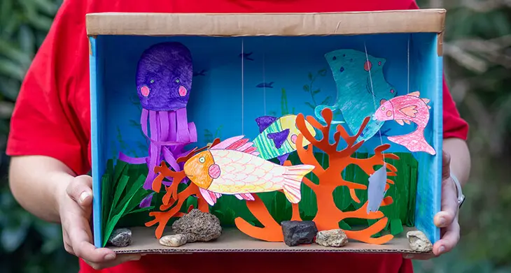 Aquarium basteln aus Karton | Onlineshop Köglmayr